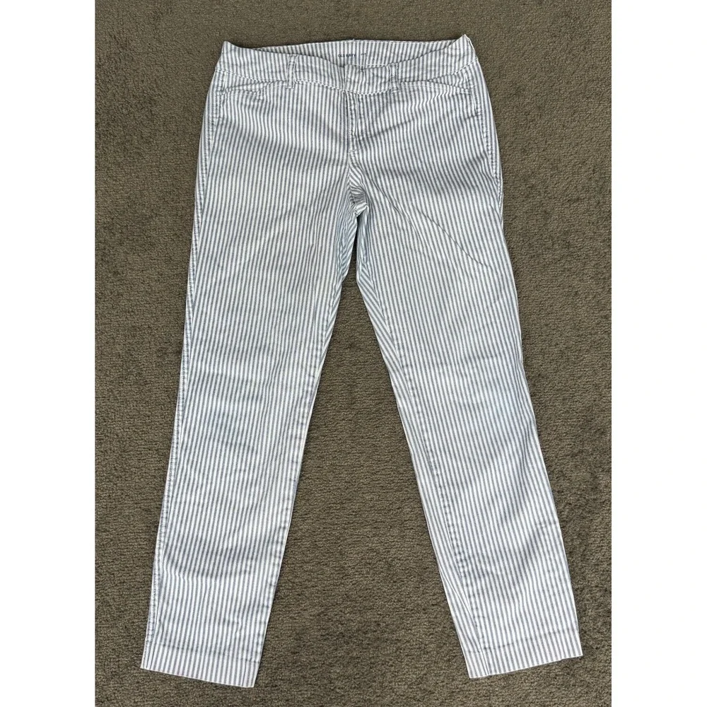 Old Navy | Pants & Jumpsuits | Old Navy Pixie Ankle Pants Blue White ...